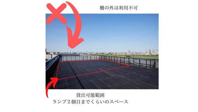 【撮影OKの屋上】期間限定でレンタル時間を20時まで延長中!動画撮影にも最高のロケーション。ヨガの練習も可能の写真3