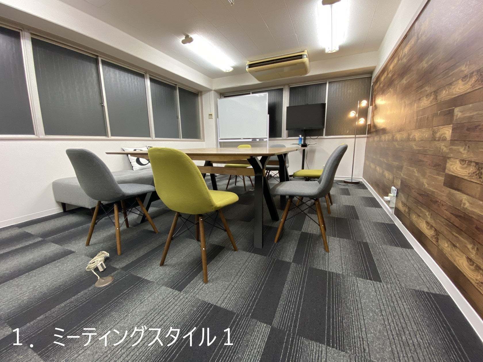 【八丁堀4分・新富町4分】貸し会議室💻2面窓で換気良好🔄✨広々上質な空間👍プロジェクター🈶LMスペース八丁堀の写真3