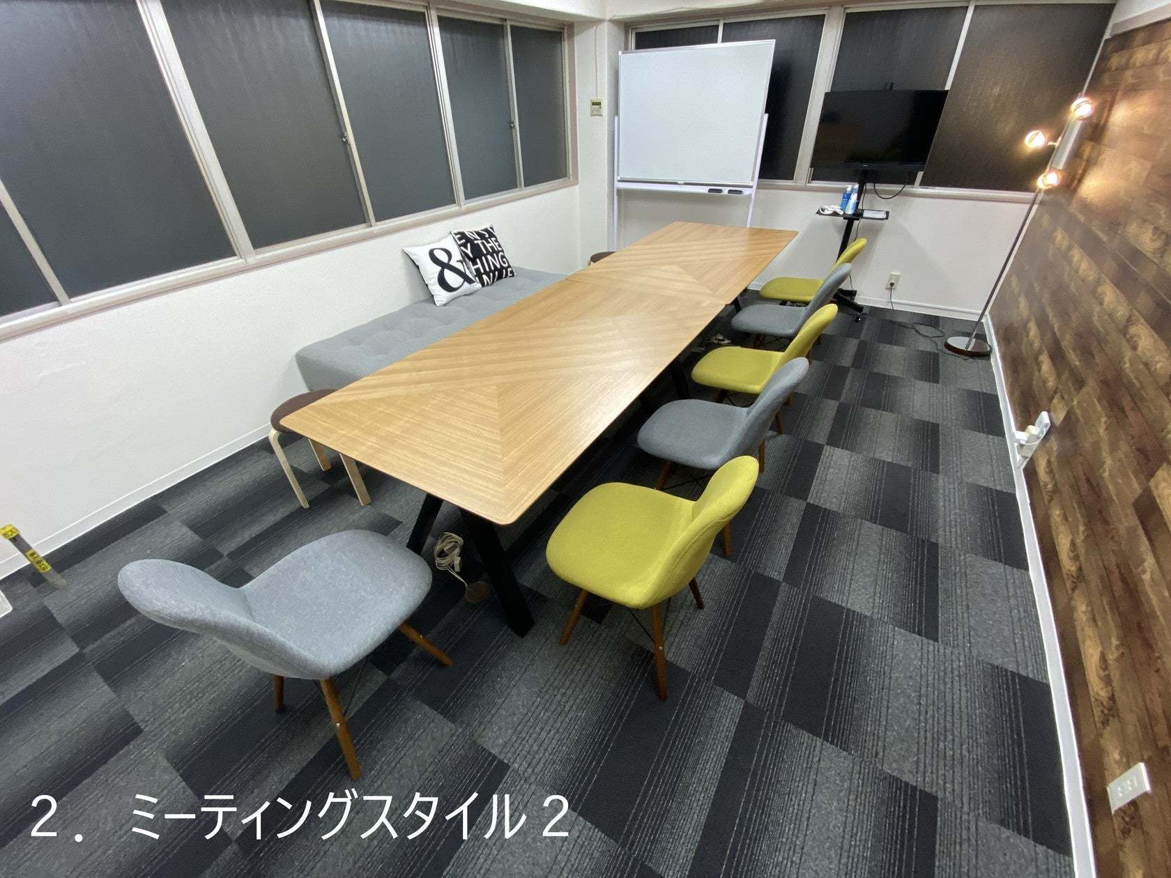 【八丁堀4分・新富町4分】貸し会議室💻2面窓で換気良好🔄✨広々上質な空間👍プロジェクター🈶LMスペース八丁堀の写真7