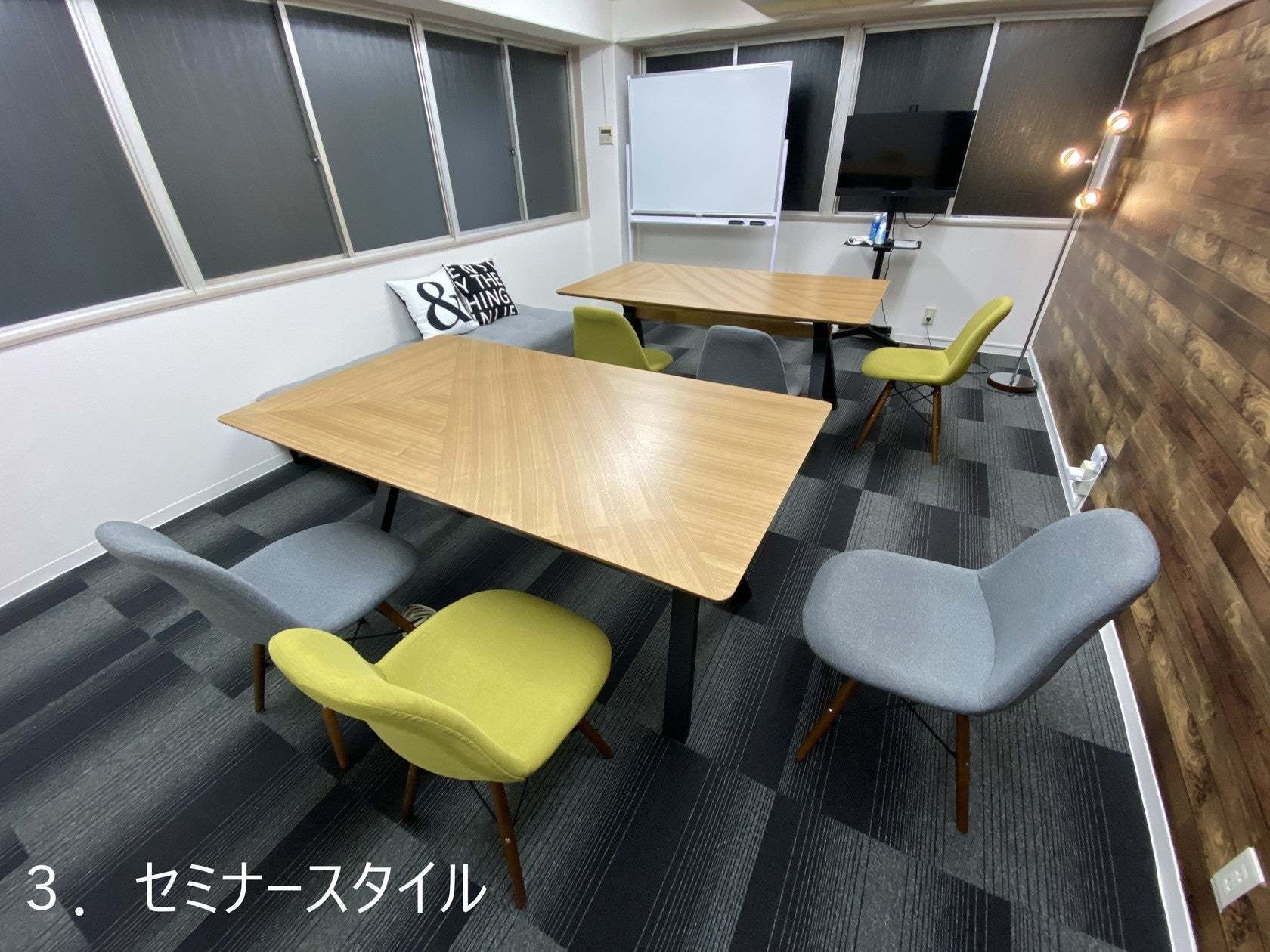 【八丁堀4分・新富町4分】貸し会議室💻2面窓で換気良好🔄✨広々上質な空間👍プロジェクター🈶LMスペース八丁堀の写真12