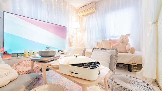 メリクリ🎉🎅✨ゆめかわインテリア💖駅5分🐾24H営業⌚ドンキ4分👣65インチ神サイズTV✨ゴロ寝まったりソファの写真1