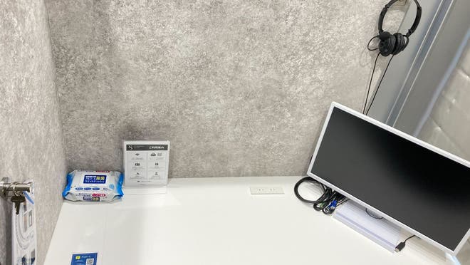 新橋駅直結!【マイナビBOOTH24】全室モニター完備、個室タイプのワークブース☆高速WiFi/フリードリンク付きの写真2