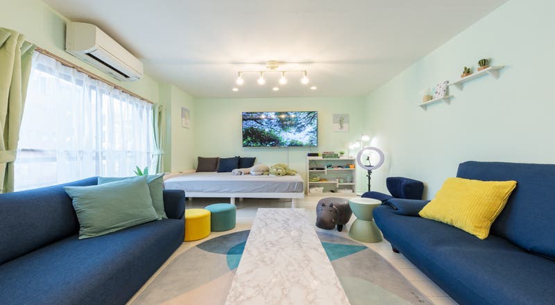 【駅近1分🏠３部屋】大人数で利用できる広々空間😍 パーティー ・撮影 多用途OK👌ベッド2台 メイク室💄最大25名