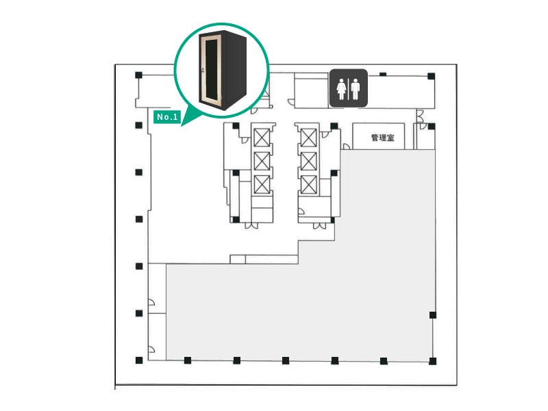 ＜QUICK solo 恵比寿ビジネスタワー【No.1】＞完全個室⭐️Wi-Fi無料！テレワーク/Zoom/自習の写真8
