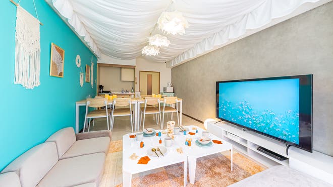 🌈NEWオープン🌈おうちグランピング/65型TV/ボドゲ20種/マダミス/上映会・撮影/推し会/女子会/ママ会/ゴミ捨て無料の写真4