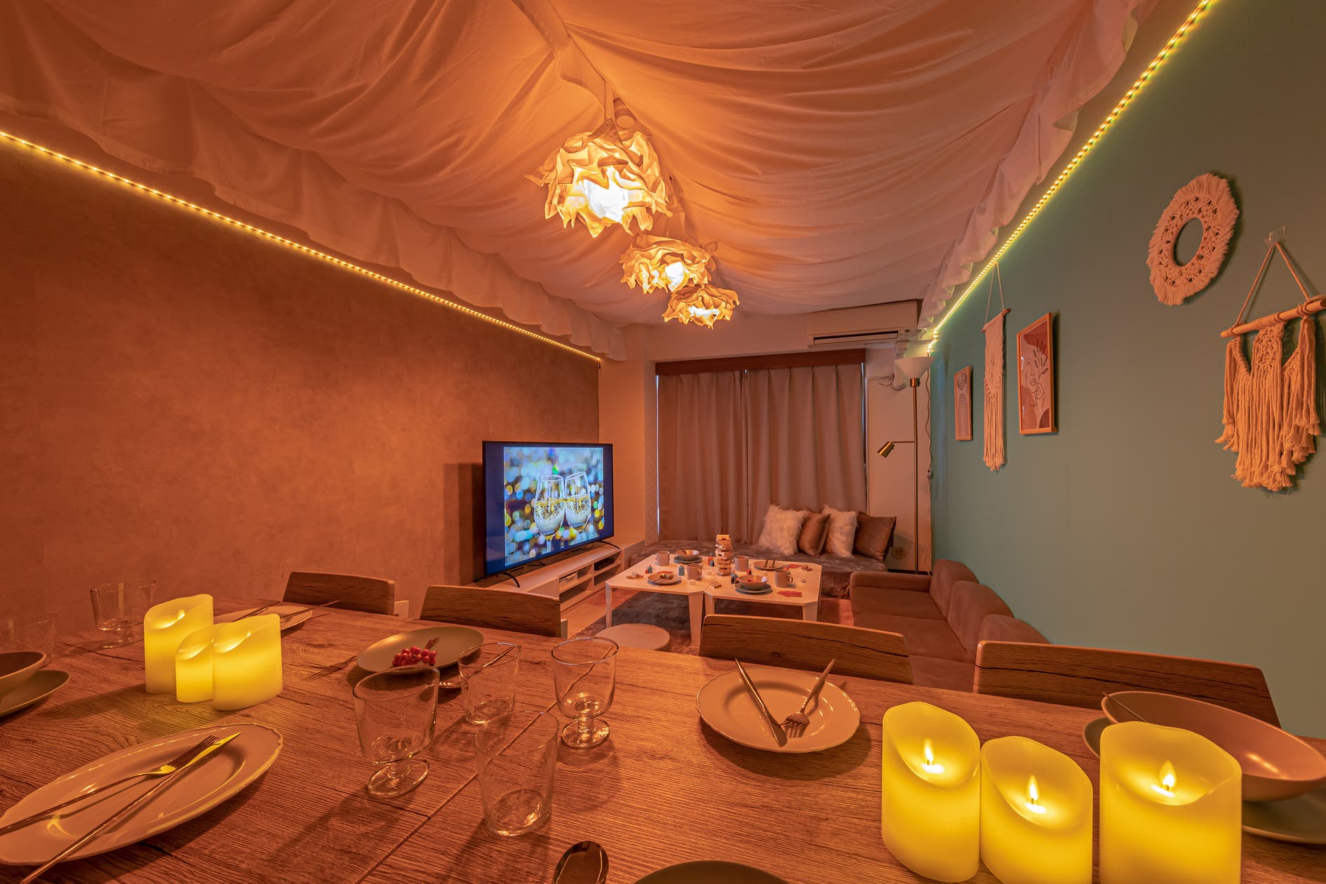 🌈NEWオープン🌈おうちグランピング/65型TV/ボドゲ20種/マダミス/上映会・撮影/推し会/女子会/ママ会/ゴミ捨て無料の写真7