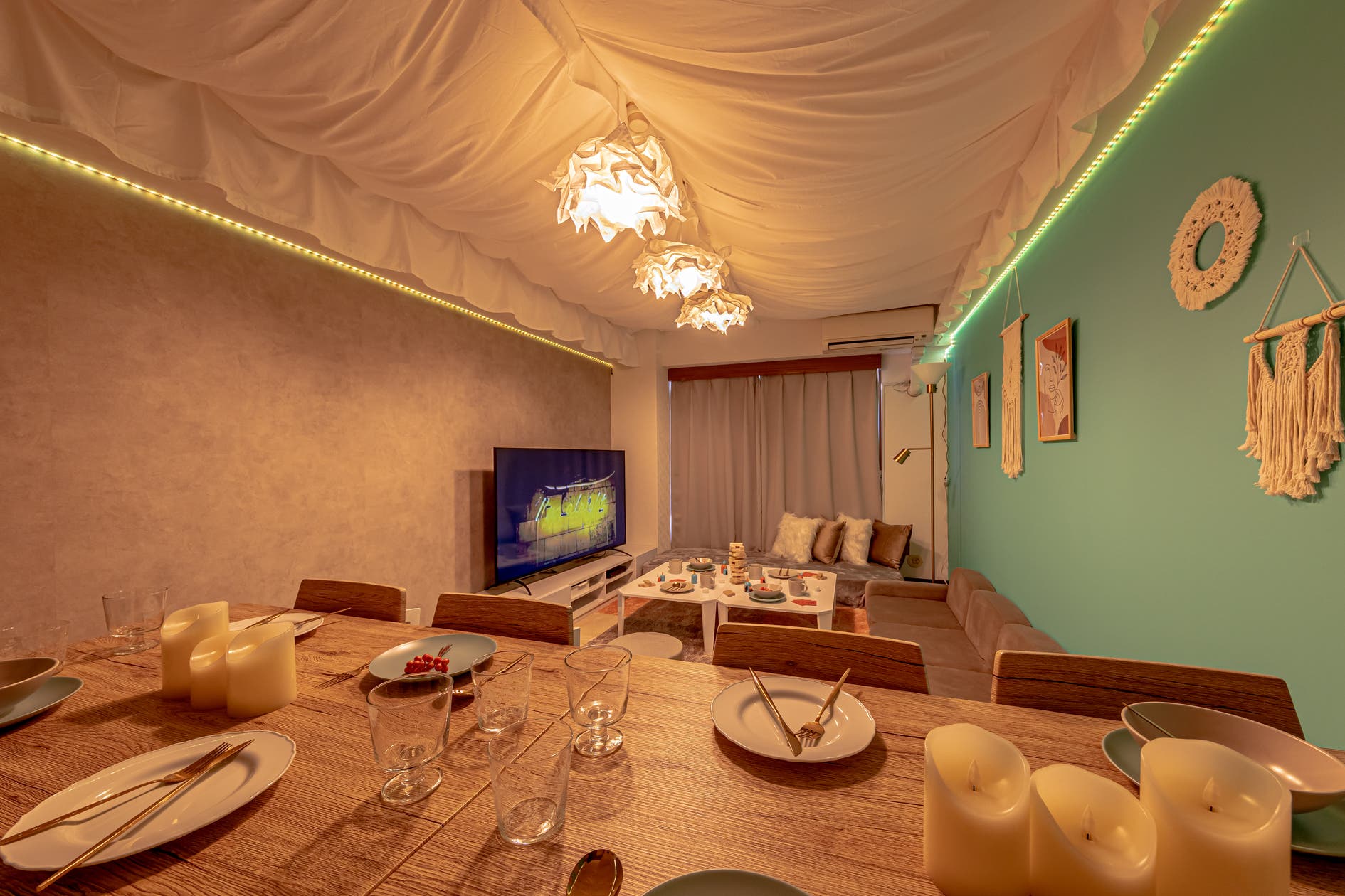 🌈NEWオープン🌈おうちグランピング/65型TV/ボドゲ20種/マダミス/上映会・撮影/推し会/女子会/ママ会/ゴミ捨て無料の写真12