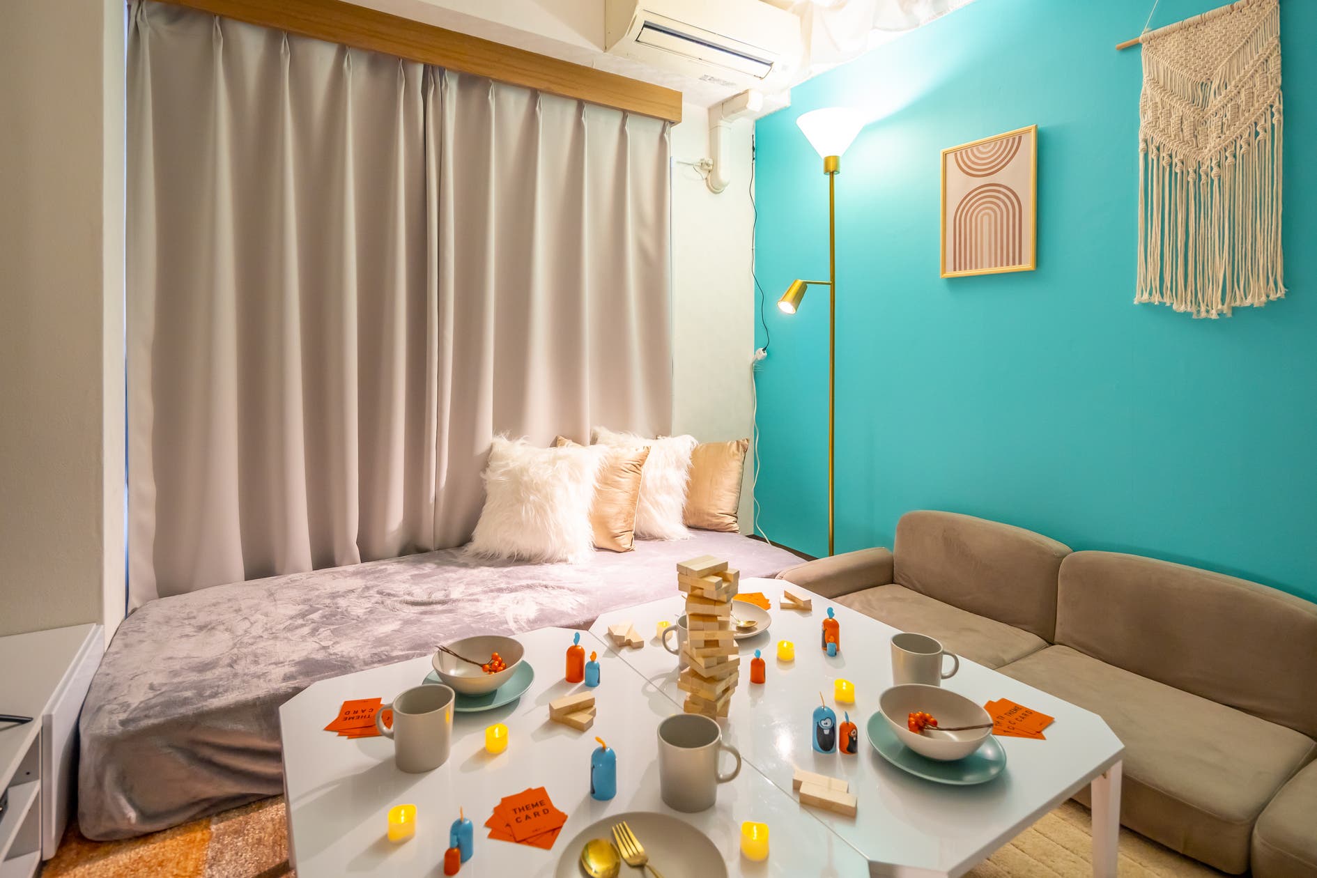 🌈NEWオープン🌈おうちグランピング/65型TV/ボドゲ20種/マダミス/上映会・撮影/推し会/女子会/ママ会/ゴミ捨て無料の写真14