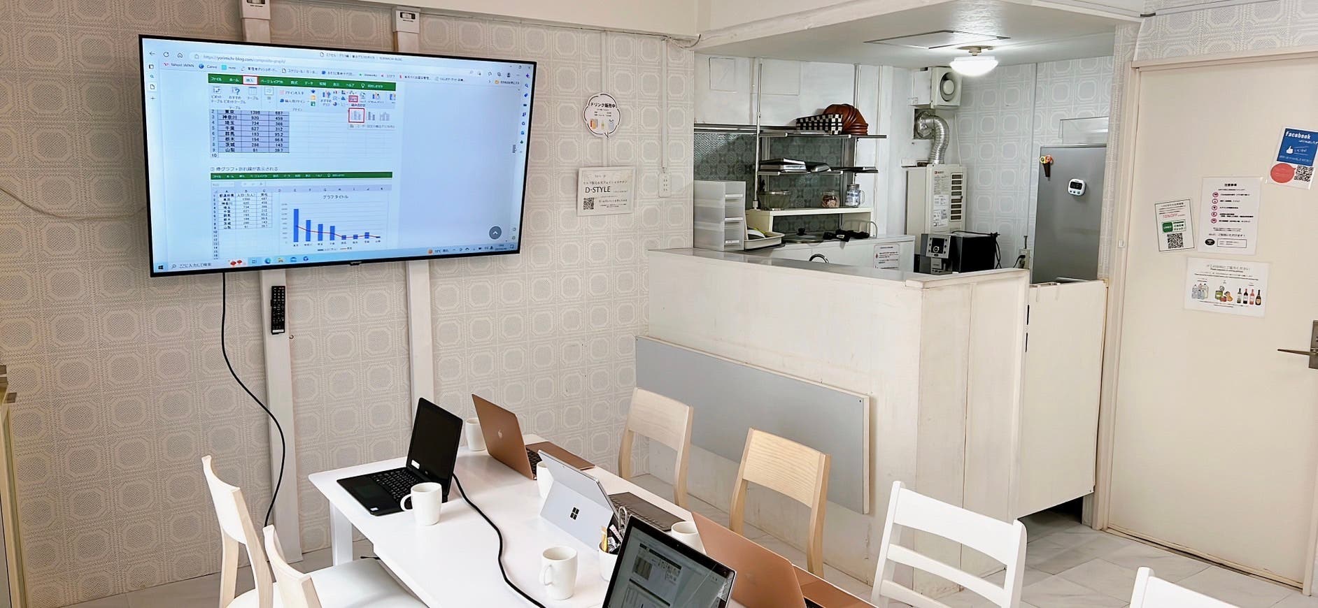 ⭐️65型のモニター（無料）⭐️ミーティングや打ち合わせに嬉しいコーヒー飲み放題の写真5