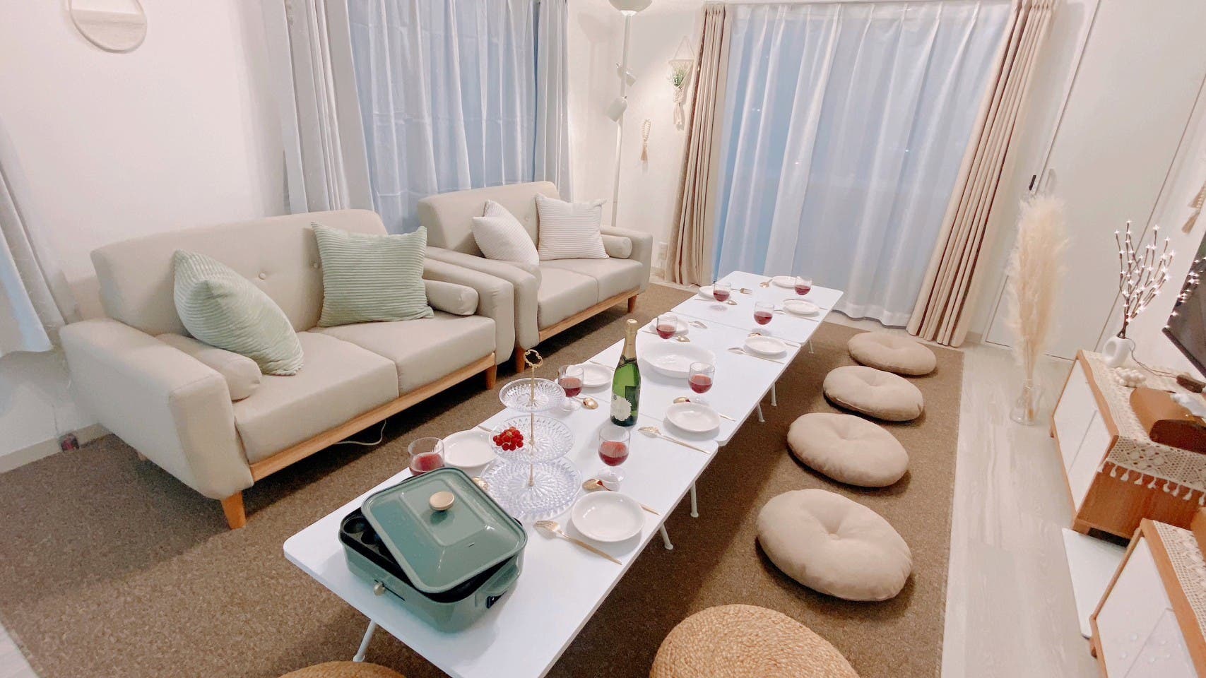 ナチュラル柏🏆ベストホスト受賞🏆65㌅大画面で映画鑑賞📺安心広々最大１０名👩‍👩‍👧‍👧誕生日会🎂女子会🤍ママ会💖の写真10