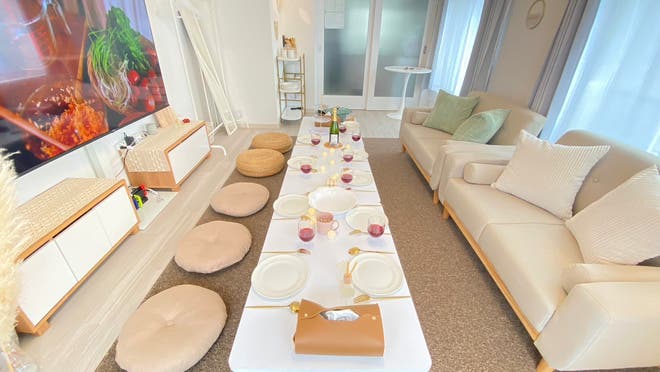 ナチュラル柏🏆ベストホスト受賞🏆65㌅大画面で映画鑑賞📺安心広々最大10名👩👩👧👧誕生日会🎂女子会🤍ママ会💖の写真8