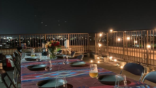 立山連峰が一望できる屋上の写真3