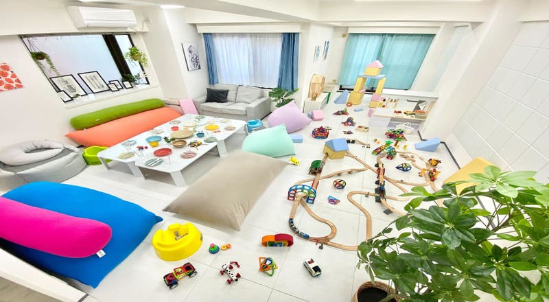 【渋谷から1駅】👶子連れ専用ママ会ルーム"mamaco"👩/池尻6分/~24名/知育おもちゃ/巨大クッション🧸🤖 