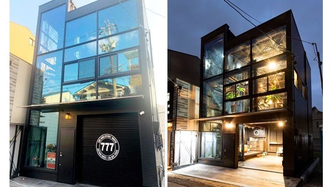 ✨大阪✨圧倒的な存在感✨吹き抜け空間が魅力✨ガレージハウス✨ガラス張り✨車・バイクの撮影等✨かっこいい✨ロフト有りの写真2