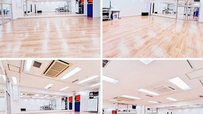 【浅草橋・蔵前】駅近/広々 地下スペース/膝に優しい衝撃吸収床/壁二面鏡/暗闇✨ピカピカLED✨の写真2