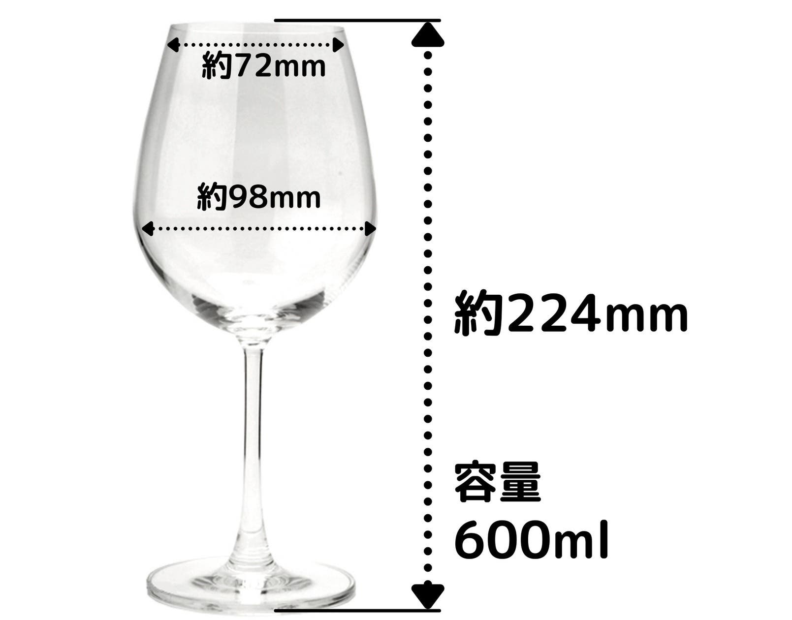 ボルドーワイングラス （チューリップ型）の画像2