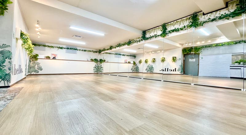 【蒲田駅東口5分】エアコンNEW！鏡約7mの綺麗で広いスタジオでダンス・ヨガ・ピラティス・演劇・撮影などに☆振動の出るダンス✖