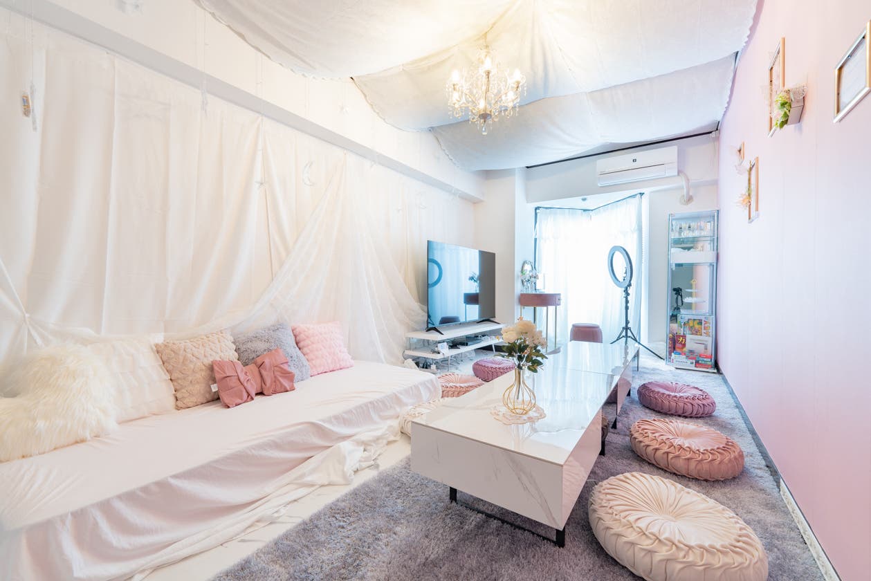 栄駅5分❣️ゴミ捨て無料⭐️SNS映え🌙ごろごろマットレス🛋撮影会💓推し活🎀女子会🤍の写真6