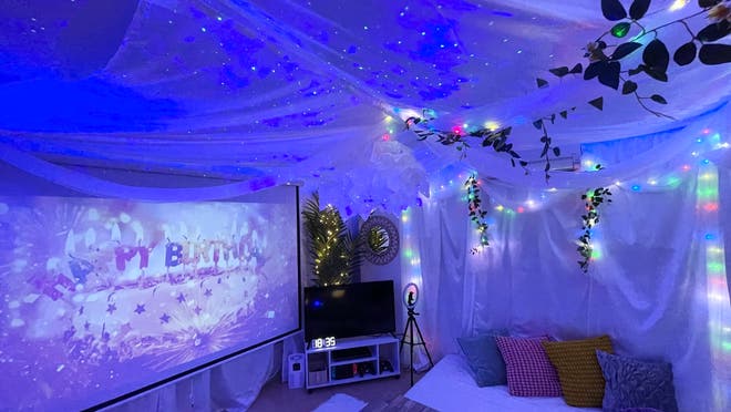 フロアにこのスペースだけ🔥駅1分✨幻想空間🍀🌌大人気ゲーム🎮プロジェクター🎥マットレス🛌飲み会🥂デート💕24Hの写真3