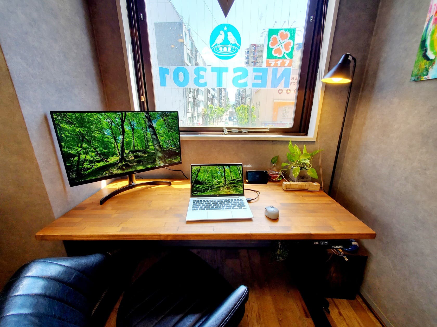 【カフェ風】充実設備🚃北浜5分👢土足OK✨光&有線LAN🪞ミラー🎥プロジェクタ☀二面採光🖥️モニター4台【会議室】の写真11