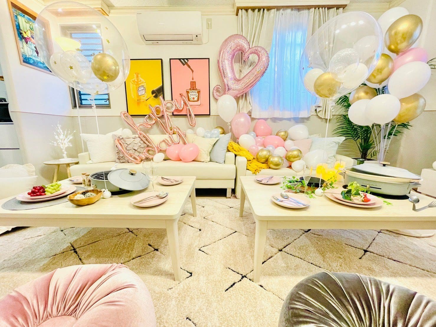 【期間限定Sale：♪TikTokで話題のスペース🎀】女子会💕人気テレビゲーム機有🎮12名利用可🍷ゴミ捨て無料🌈一階両隣無角部屋の写真7