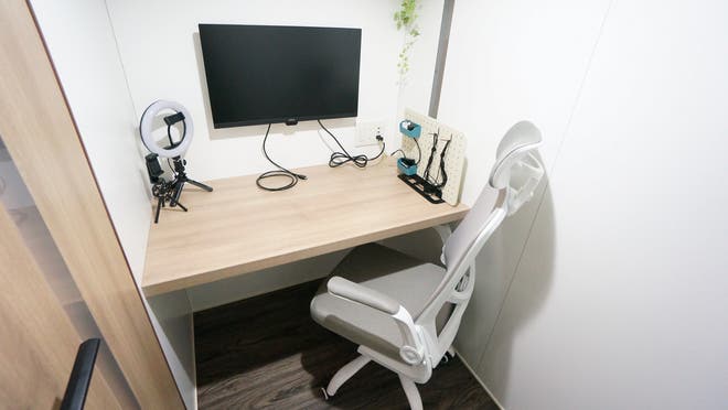 <個室型ワークブース鶴見No.6>京急鶴見駅徒歩2分🚃完全個室⭐️24H⏰Wi-Fi📶モニター🖥️テレワーク/ZOOM/自習の写真4