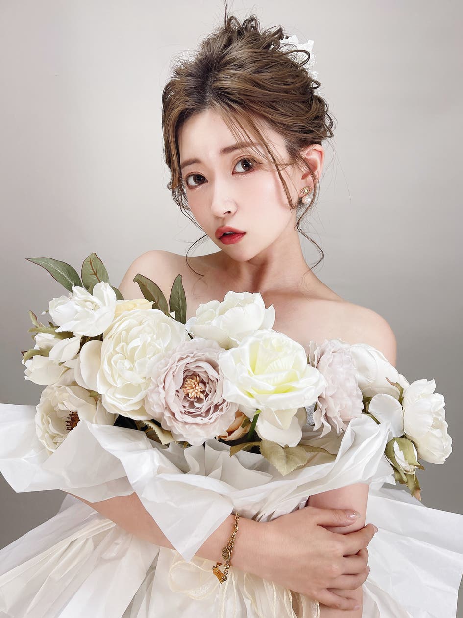 撮影前にヘアセットの画像1