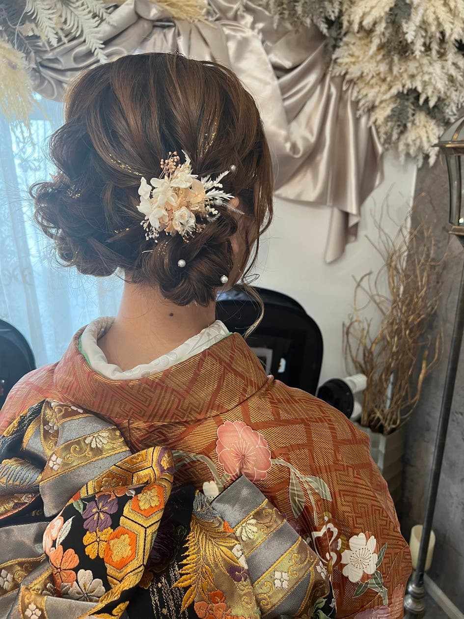 撮影前にヘアセットの画像2