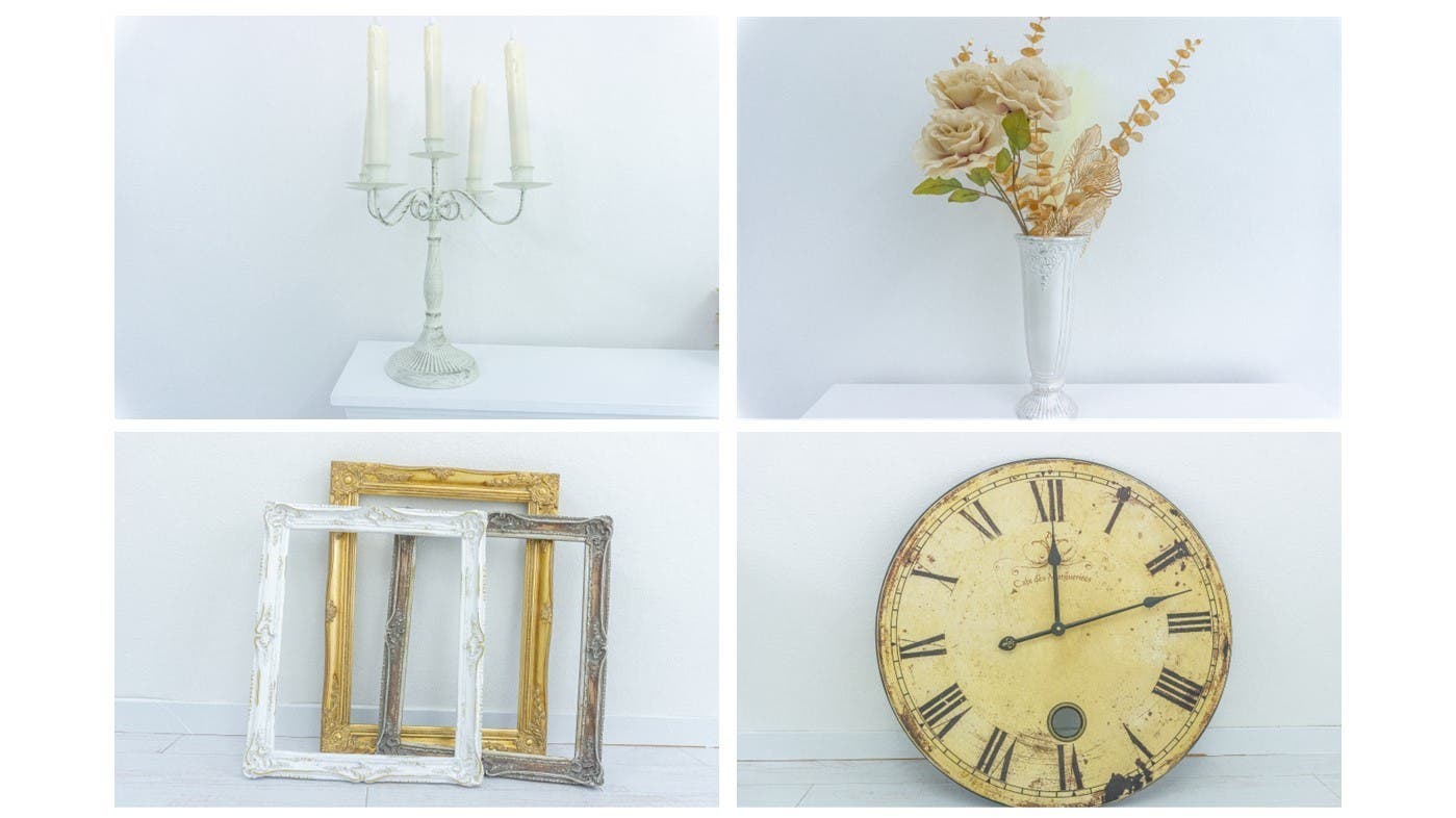 白壁・白家具｜シック｜天蓋ベッド｜花壁｜シャンデリア｜５面背景｜撮影機材無料｜生誕祭・誕生会｜コスプレ｜YouTube配信の写真22