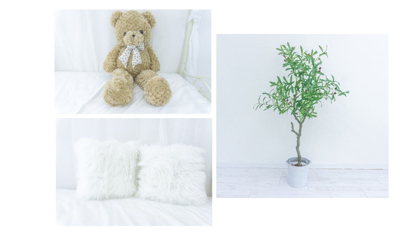 白壁・白家具｜シック｜天蓋ベッド｜花壁｜シャンデリア｜５面背景｜撮影機材無料｜生誕祭・誕生会｜コスプレ｜YouTube配信の写真24