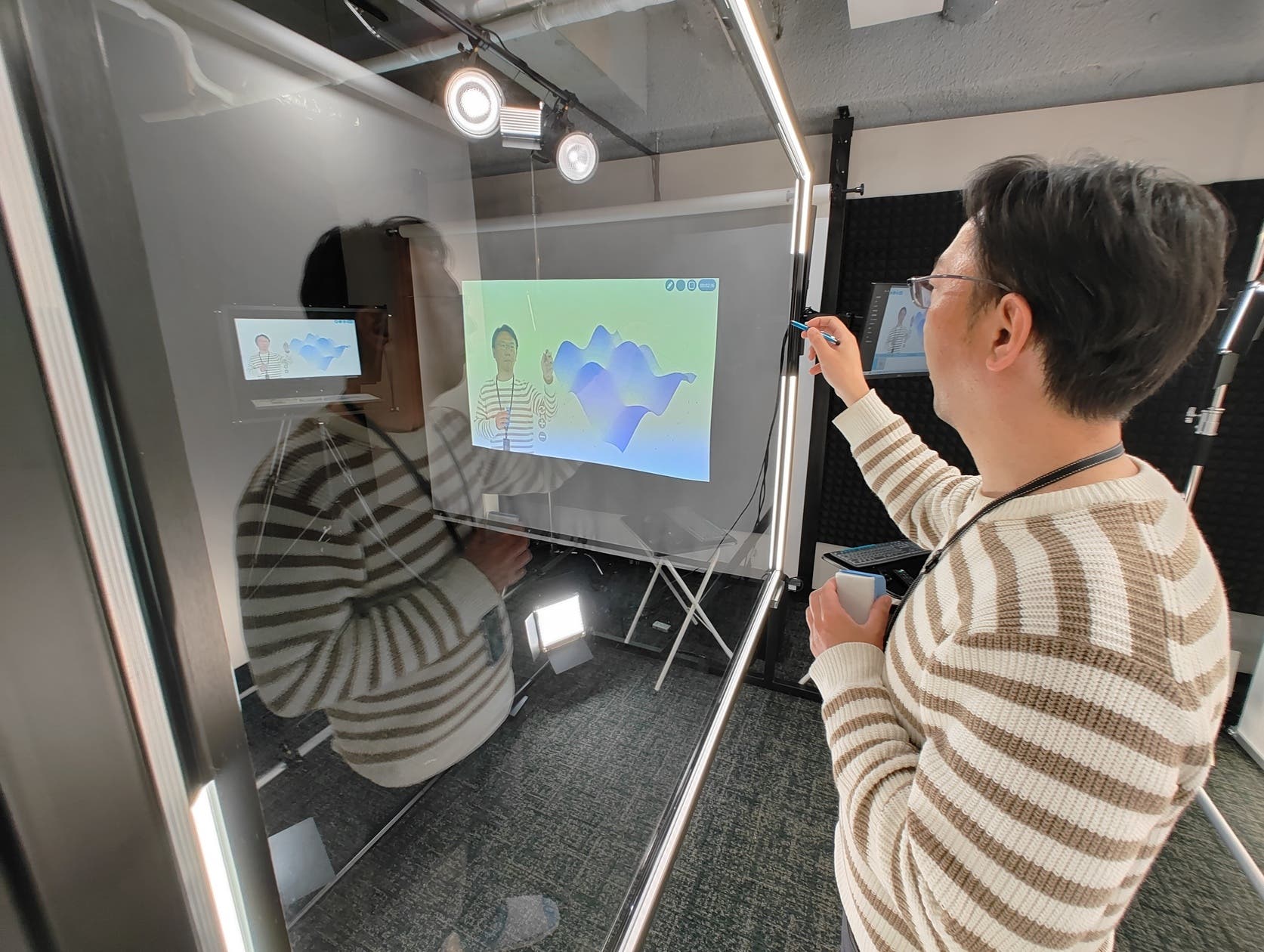 プロ用機材で誰でも簡単に動画を撮影、配信可能！カメラ、マイク、照明、クロマキー、機材は全て揃っています！の写真5