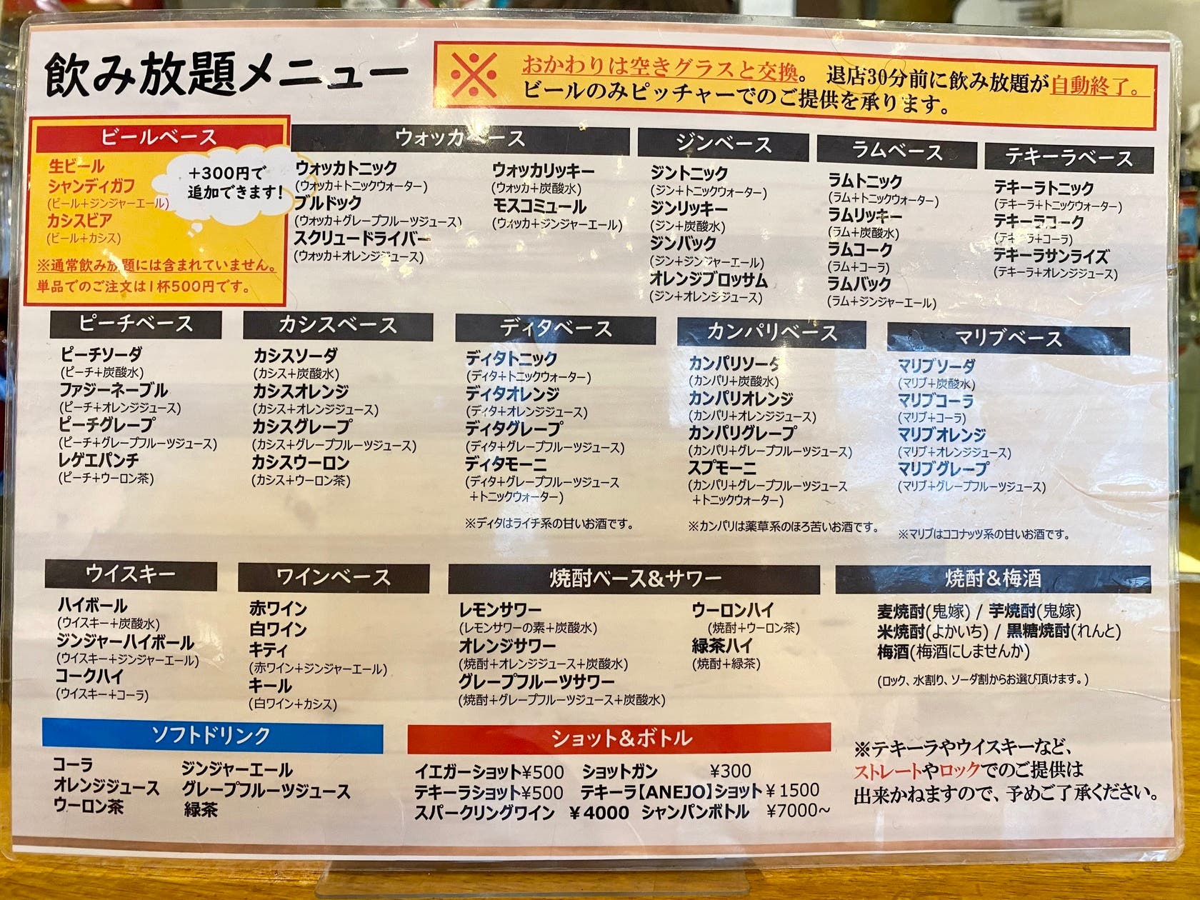 【飲み放題オプション】※３時間制　※10名様からご予約可能　の画像1