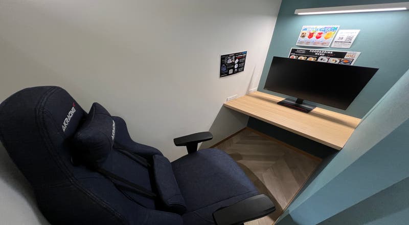 【新宿駅直結】オンライン会議可能！モニター付き1名用半個室（Room7）