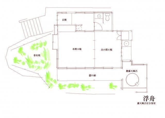 撮影限定　明治時代の雰囲気をそのまま残した和庭園が見える露天風呂付客室の写真10