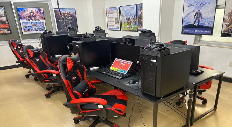 JR錦糸町駅から徒歩3分、２４時間いつでも使える、ネットカフェ併設のesports施設