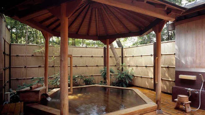 撮影限定 明治時代の雰囲気をそのまま残した和庭園が見える露天風呂付客室の写真8