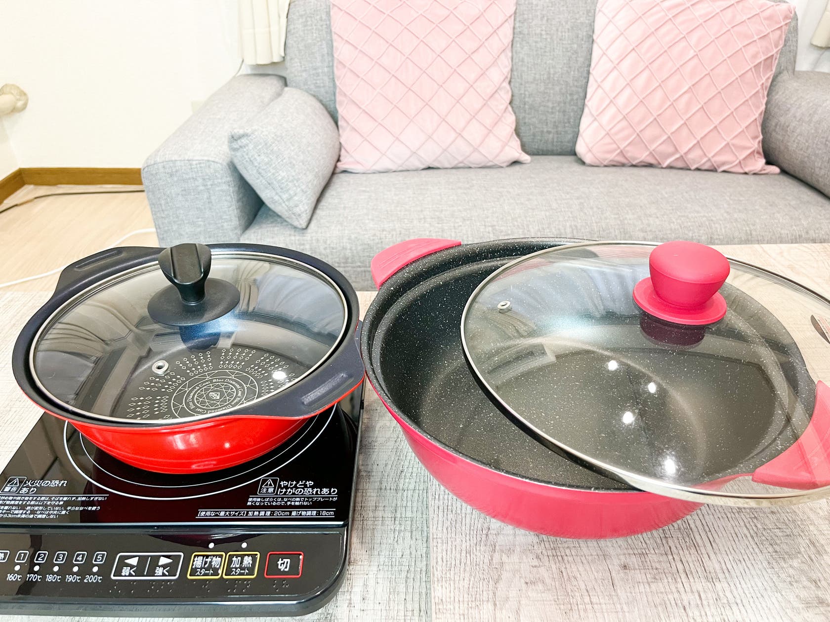 【今だけ無料】卓上IHコンロ＆お鍋セット(鍋パにどうぞ♬)の画像1
