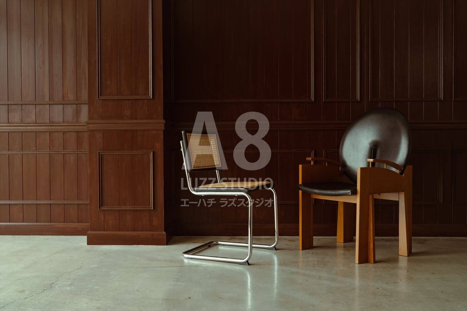 大阪市西区堀江・自然光・ウッド壁、木壁、モルタルグレー壁の撮影スタジオの写真4