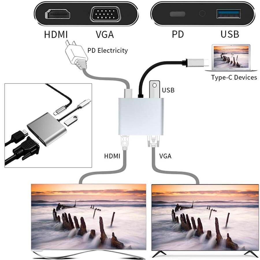 4in1 USBハブ スマートドッキングステーションの画像1