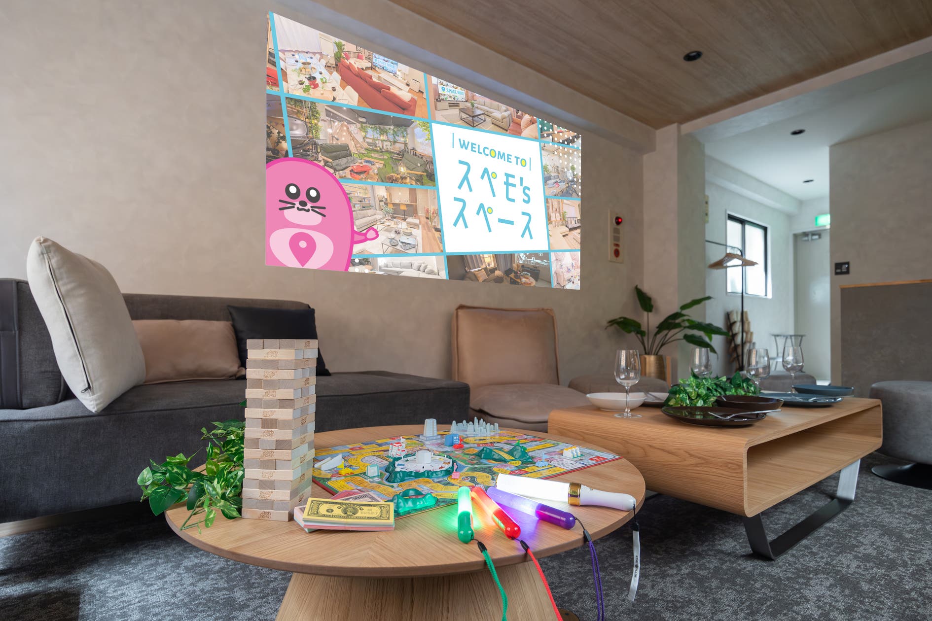 スペモ🌿クリスマス🌲歓送迎会🎊女子会🎀120㌅プロジェクター🎥パーティ🎉ママ会🤱🏻401_Oasis秋葉原3rdの写真11