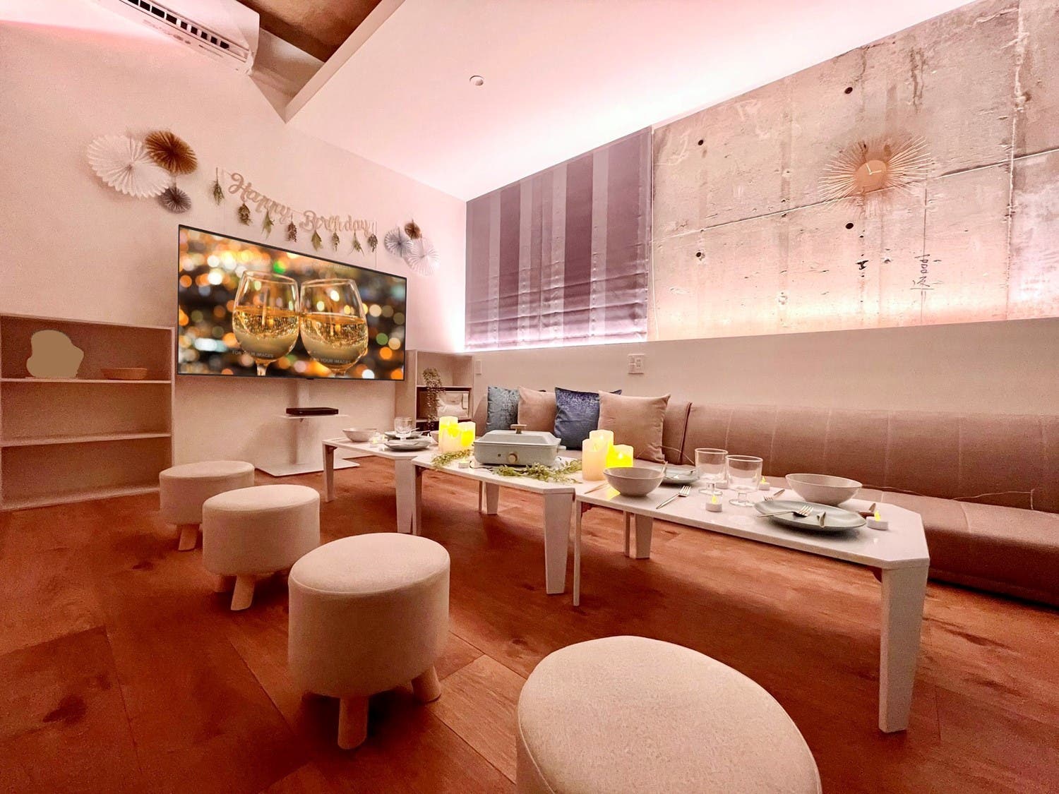 コスパ最強🌻65型TV/大人気ゲーム機＆動画視聴/ボドゲ＆マダミス/女子会・推し会/タコパ/デザイナーズ空間の写真6