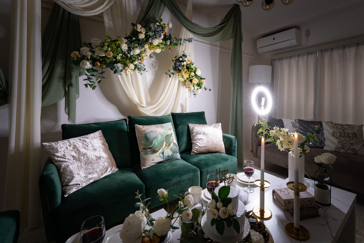 心斎橋にOPEN💚駅徒歩4分🫶最大12名🙆‍♀️大画面65㌅TV🤍推し活応援🍀撮影会📸パーティー🥂女子会🎀Ameri心斎橋💕の写真5