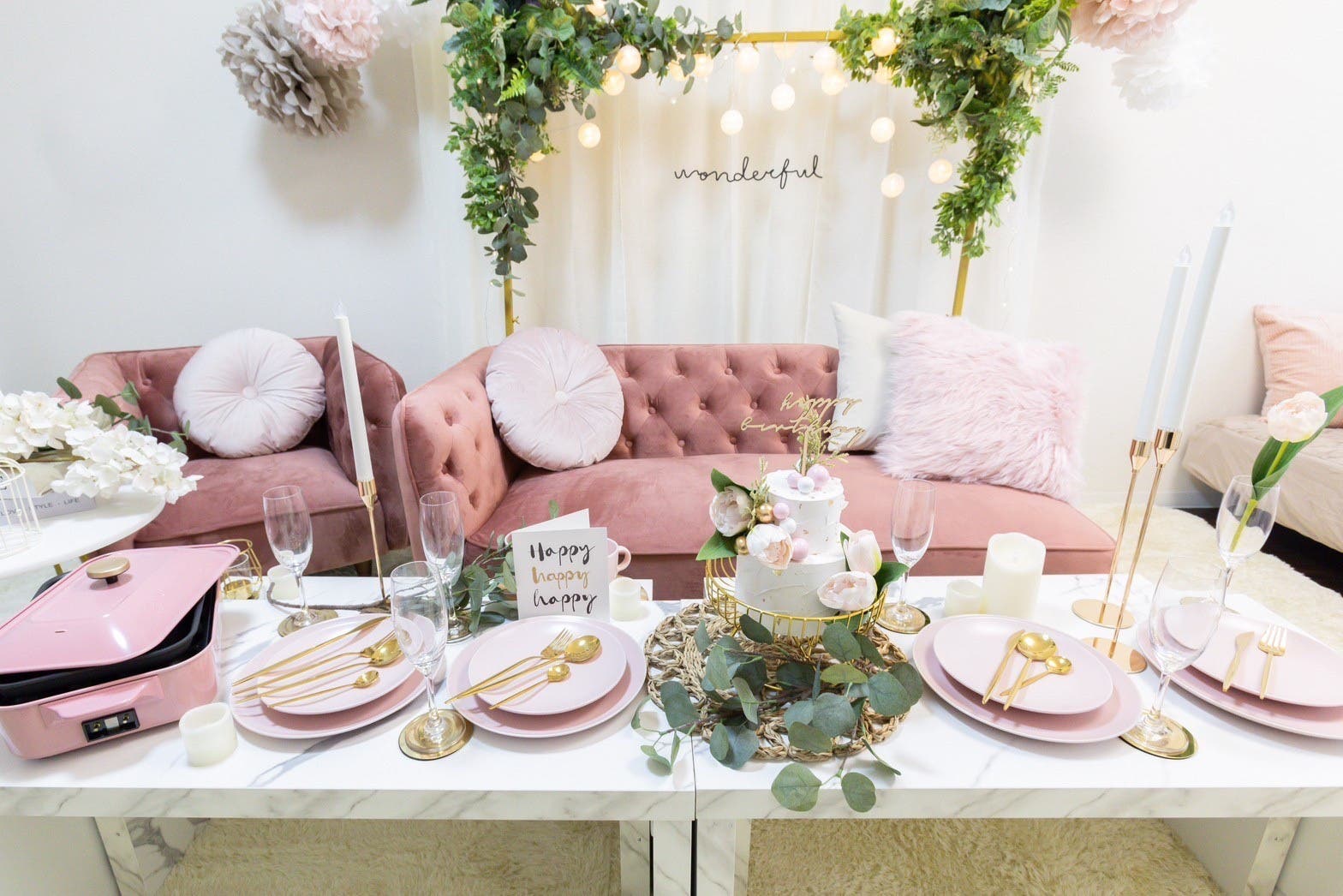 💖ピンク基調💙心斎橋4分❣️最大12名🙆‍♀️推し活🍀大画面ﾃﾚﾋﾞ🎬パーティー🥂女子会🎀Katy心斎橋の写真10