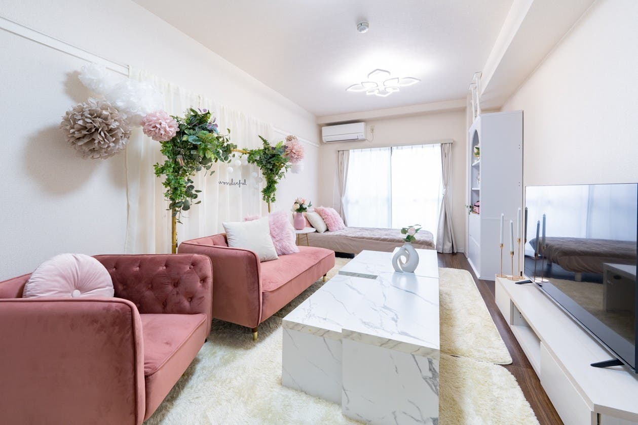 💖ピンク基調💙心斎橋4分❣️最大12名🙆‍♀️推し活🍀大画面ﾃﾚﾋﾞ🎬パーティー🥂女子会🎀Katy心斎橋の写真16