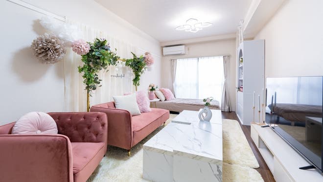 💖ピンク基調💙心斎橋4分❣️最大12名🙆♀️推し活🍀大画面テレビ🎬パーティー🥂女子会🎀Katy心斎橋の写真16