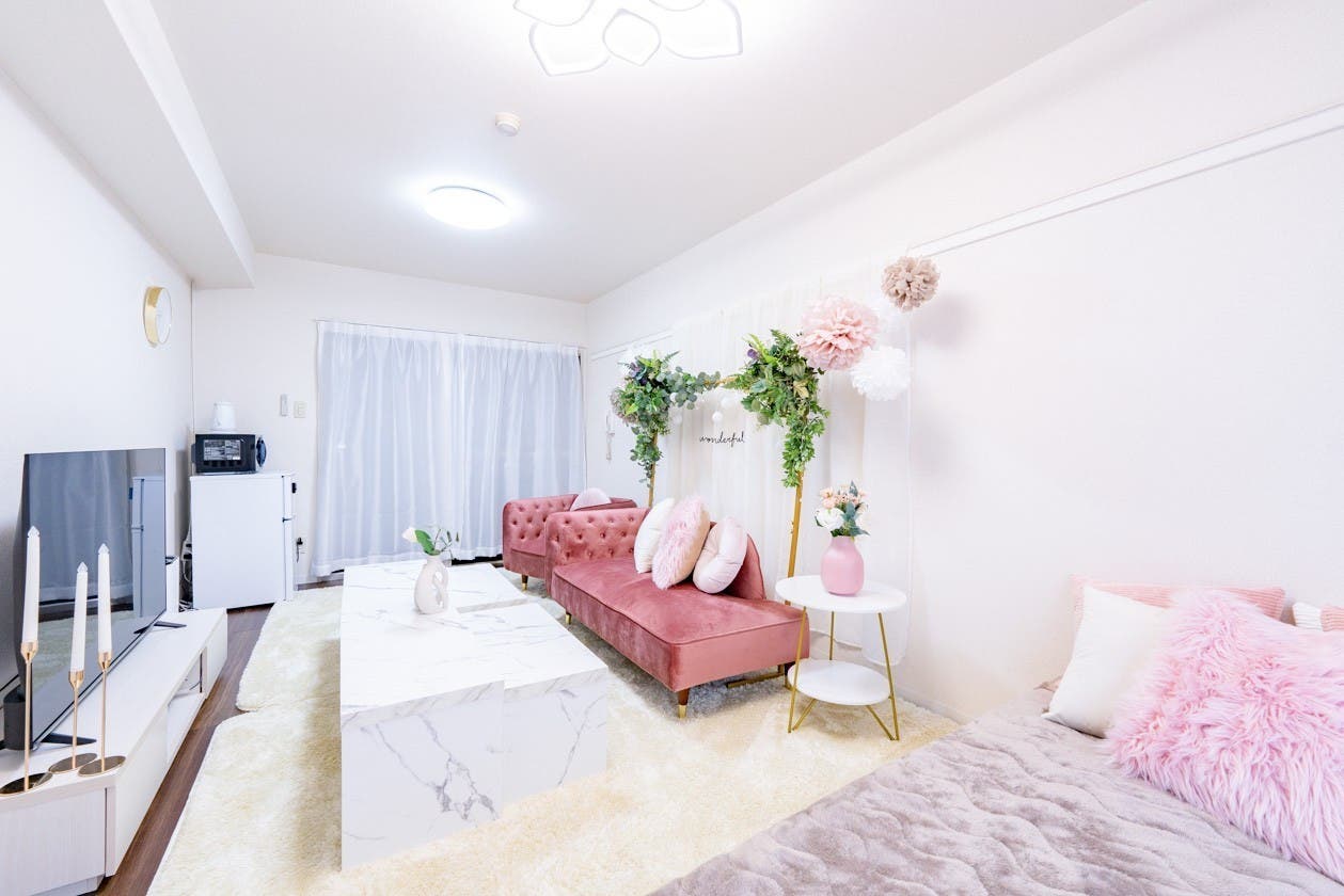 💖ピンク基調💙心斎橋4分❣️最大12名🙆‍♀️推し活🍀大画面ﾃﾚﾋﾞ🎬パーティー🥂女子会🎀Katy心斎橋の写真2