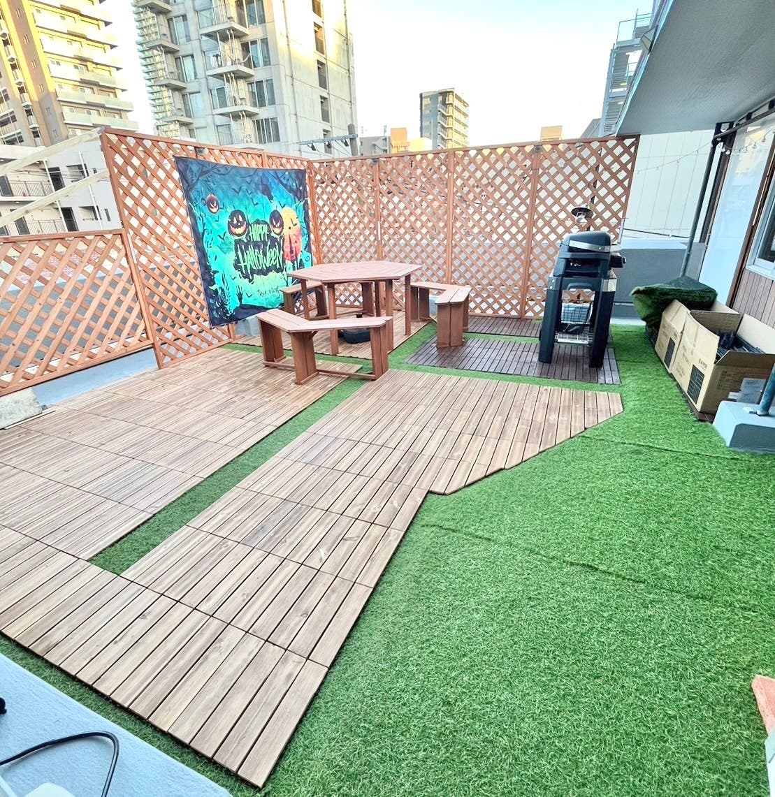 冬は鍋パも❗️全天候ok24時間営業🕰️三宮5分！1LDKとバルコニーが貸切⛱最大14名/バーベキュー🍻の写真9