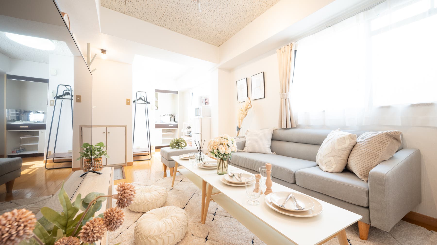 🎊10月OPENセール🎊😆超特大65インチTV📺【 新福島駅2分🚶】パーティ🛋️映画鑑賞/🎀推し活/👑ママ会にピッタリ👑の写真8