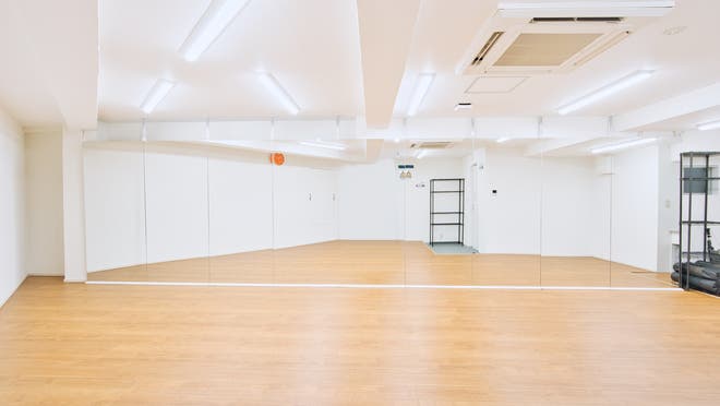 秋葉原駅・馬喰町駅等から徒歩数分!|ワイド8.1m大型ミラー!39㎡フルリフォームスタジオ|清潔感あるフローリング!の写真2