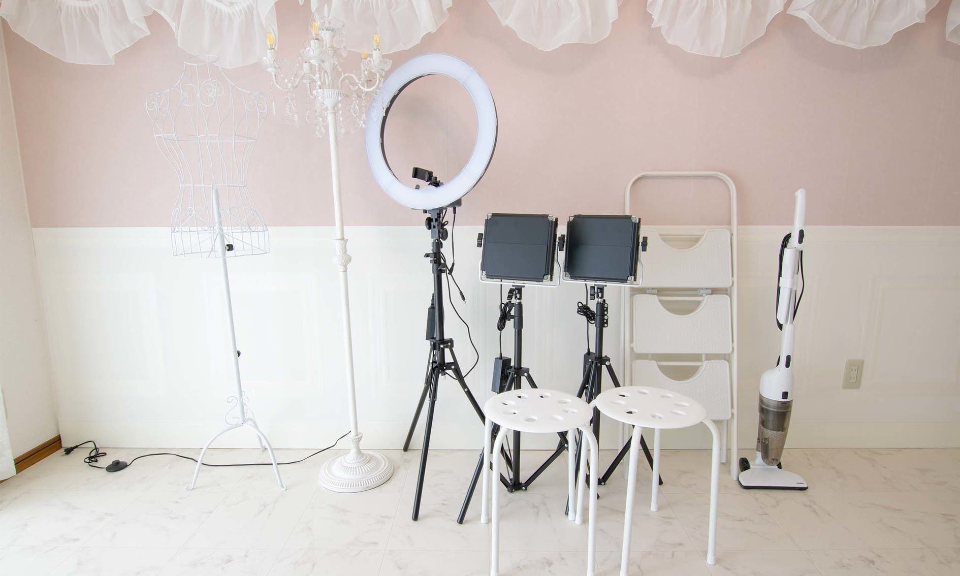 新規OPEN🌟Pink&Blue❣️天神・赤坂２面背景🎀姫系撮影スタジオ｜南向き｜ポトレ｜コスプレ｜推し活｜配信｜商用利用の写真16